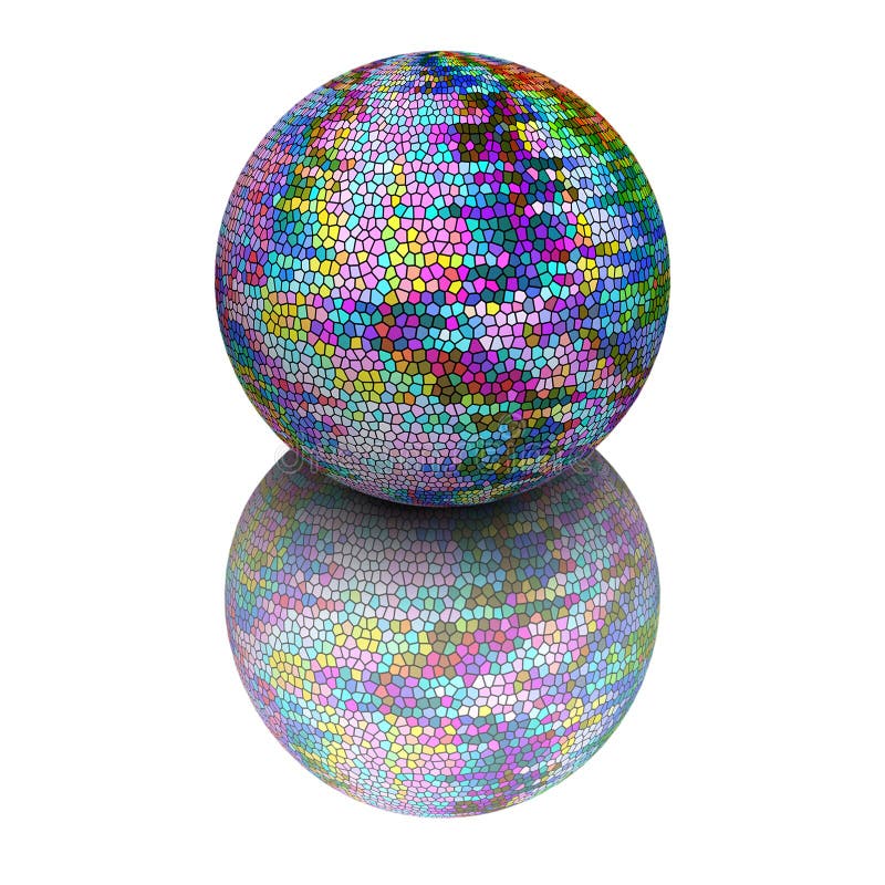 Image of Stylized Multi-colored Ball Closeup Stock Illustration ...