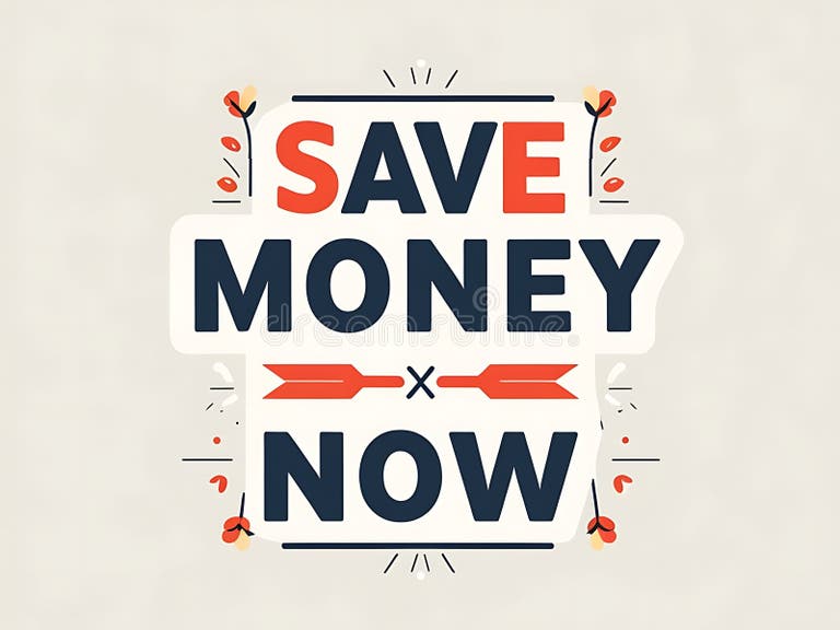 Save Money Now a Motivational Financial Poster Design Stock ...