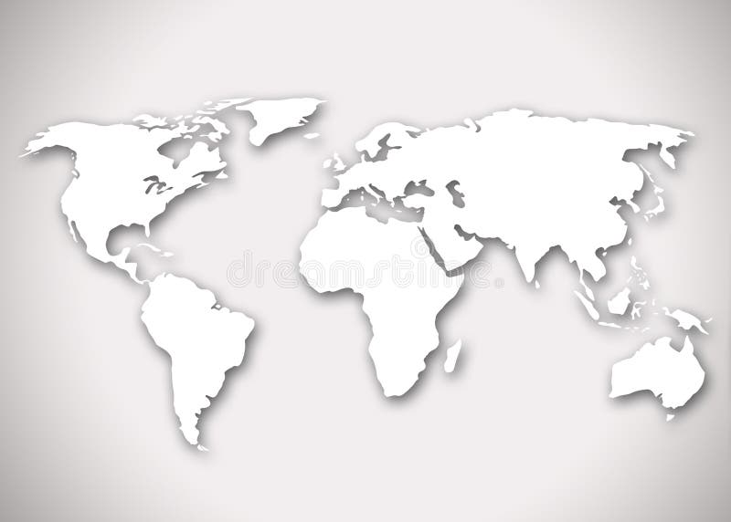 Stylized World Map stock illustration. Illustration of stylized - 10125833