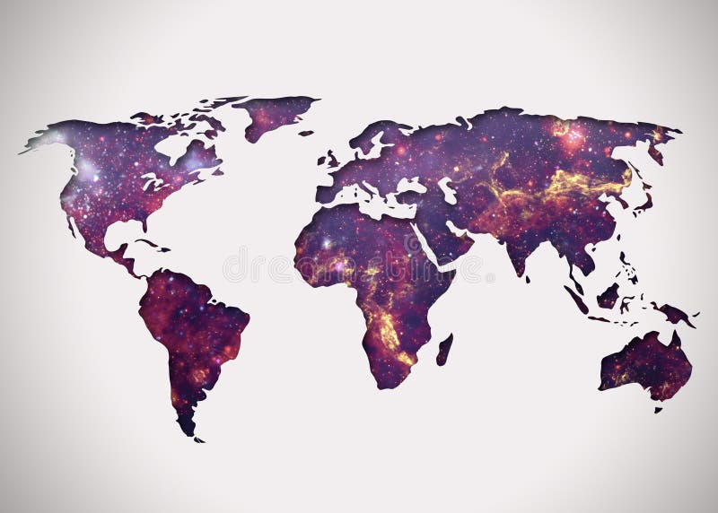 Image of a Stylized World Map Stock Illustration - Illustration of ...