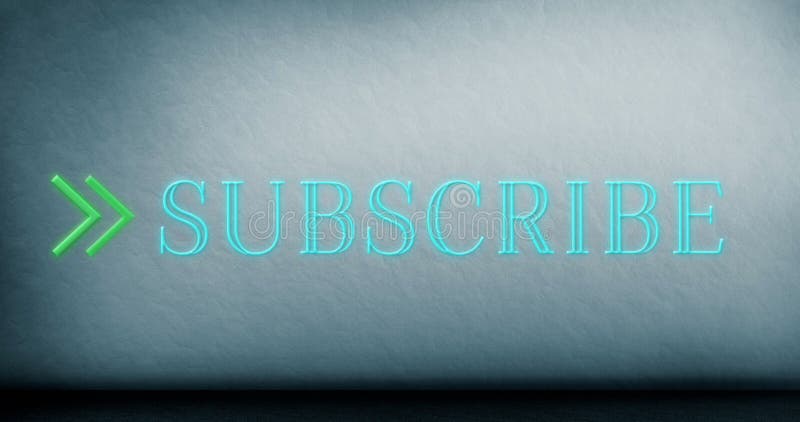 Image of Subscribe Text Sparkling in Blue with a Green Sparkling Arrow ...