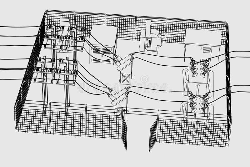 Substation Drawing Stock Illustrations – 107 Substation Drawing Stock ...