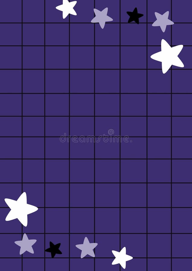 A Deep Violet Grid Backdrop with Scattered Star Accents, Evoking a ...