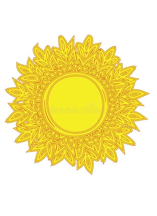 Image of a Sun - Zentangle Style. Stock Illustration - Illustration of ...