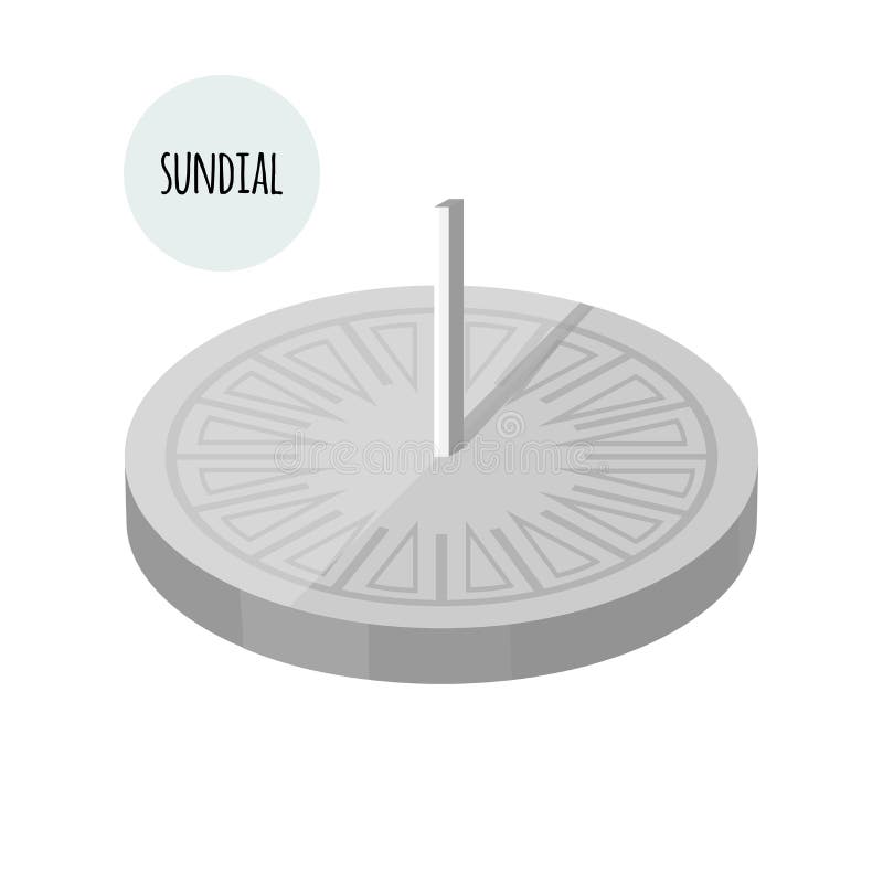 Image of a Sundial. Set. Flat Design. Summer Vacation, Active Lifestyle ...