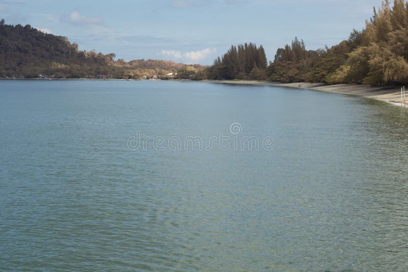 Image of the Sunny Day at the Sandy Beach. Stock Image - Image of ...