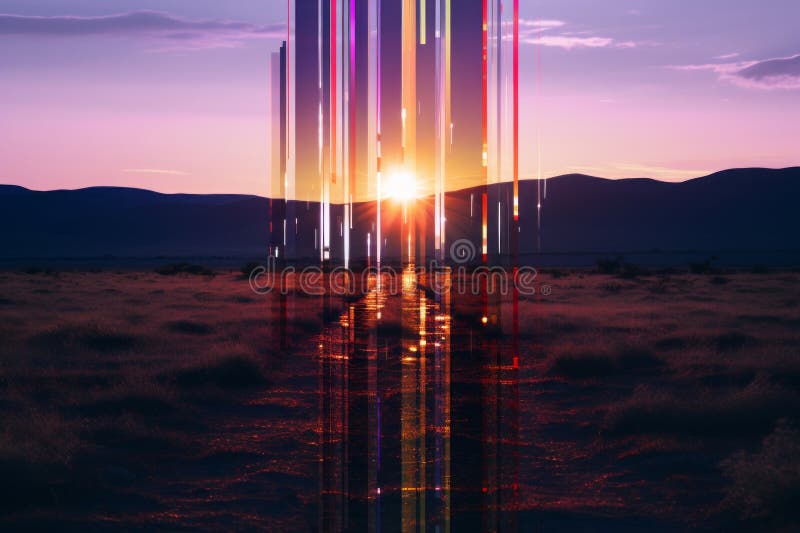 Sunset in the Middle of the Sea between the Islands. the Golden Rays of ...