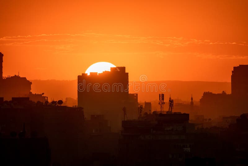 Sunset Scenery at Cairo Egypt Stock Photo - Image of culture, egypt ...