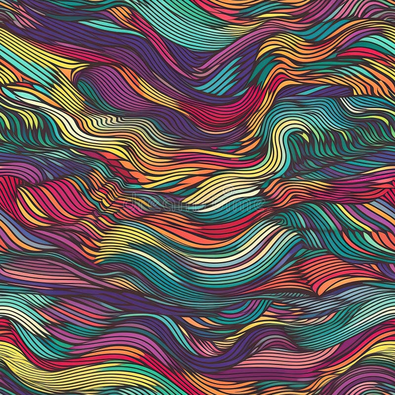 Image of Surreal Wavy Lines Stock Illustration - Illustration of curve ...