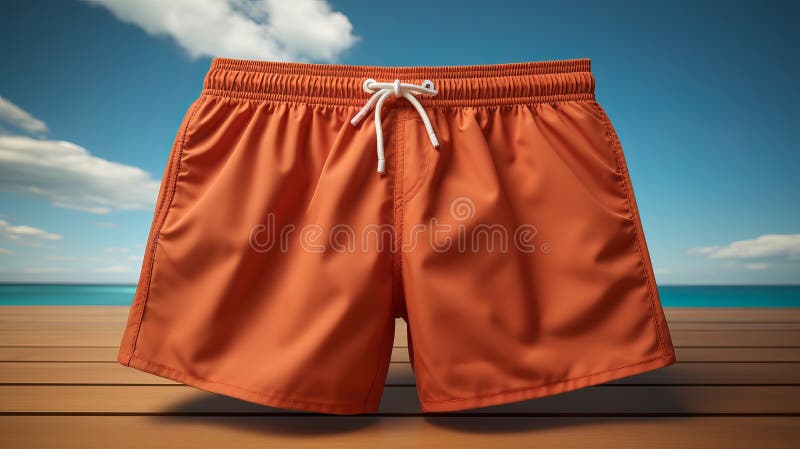 Image of Swimming Trunks in Vintage Style. Generative AI. Stock Image ...