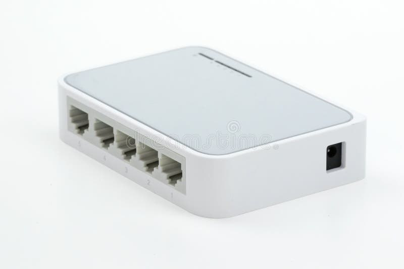 Image of a switch hub. stock photo. Image of link, cable - 96968532
