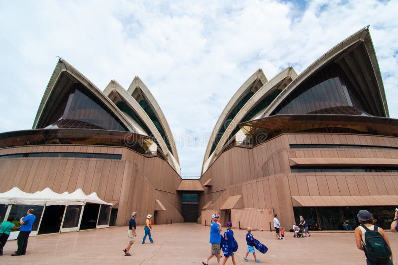 The Image of Sydney Opera House in the Front View with Cloudy Sky Day ...