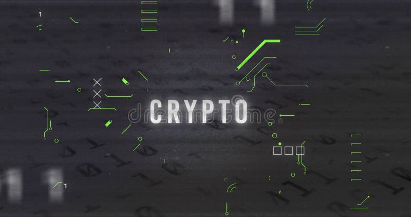 Image of X Symbol, Crypto Text and Binary Codes and Circuit Board Texture Over Black Background ...