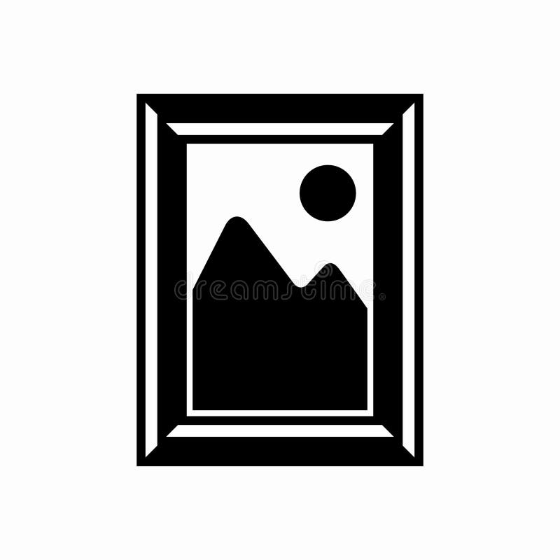 Image Symbol in a Rectangular Picture Frame Stock Vector - Illustration ...