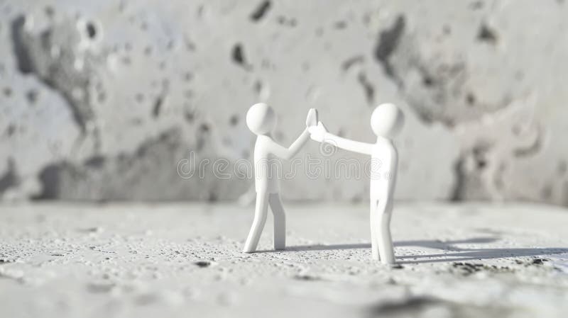 Image Symbolizes Teamwork and Unity with High Five Figures ...