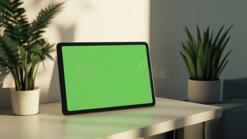 Image Tablet Green Screen Isolated Stock Illustration - Illustration of ...