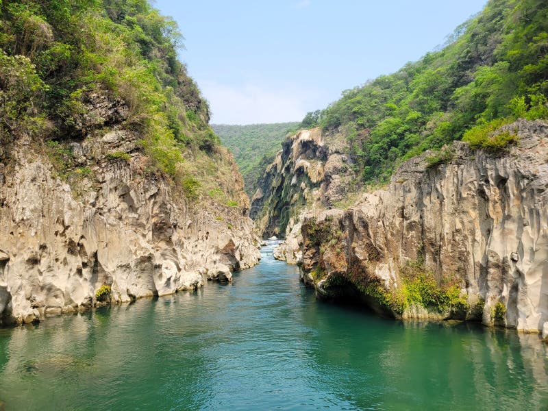 Image of the Tamul River, in the Huasteca Potosina from a Boat Stock ...