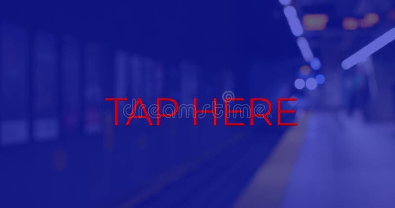 Image of Tap Here Text Over Underground on Blue Background Stock ...
