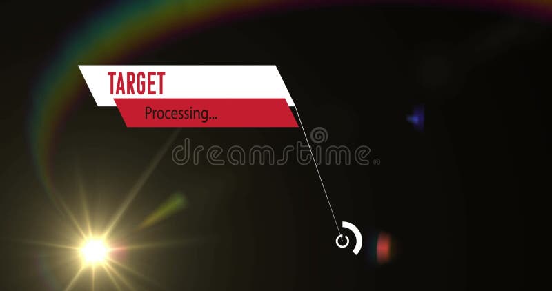 Image of Target Processing Text Over Light Spots Stock Illustration ...