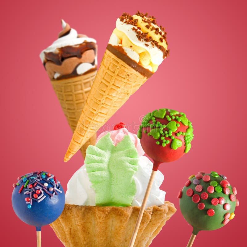 Image of Tasty Candy and Ice Cream Closeup Stock Photo - Image of baked ...
