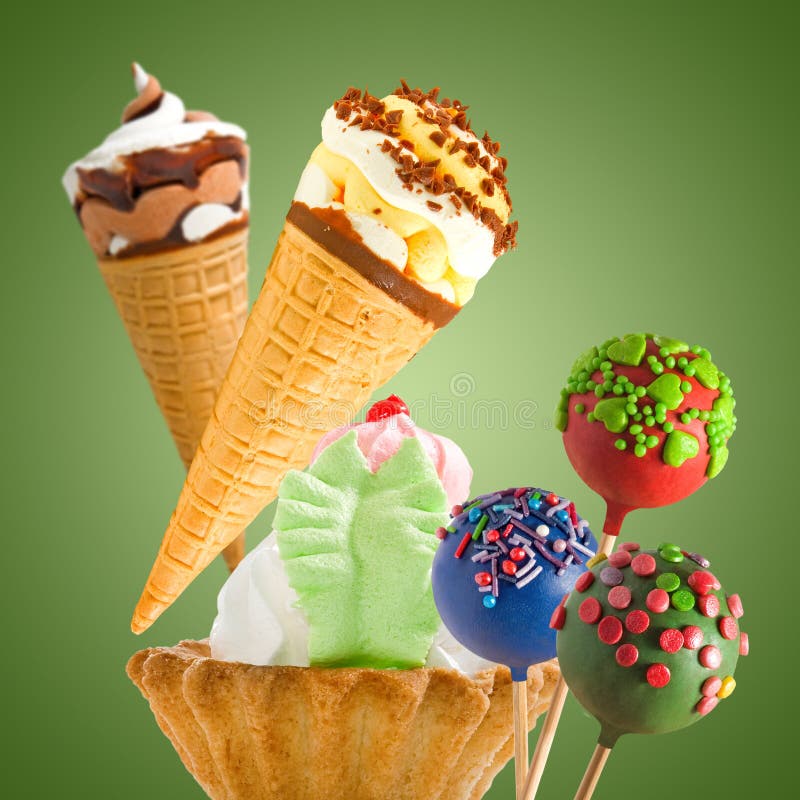 Image of Tasty Candy and Ice Cream Closeup Stock Photo - Image of taste ...