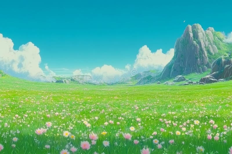 Image Technology Used To Create a Clean and Simple Anime Landscape ...