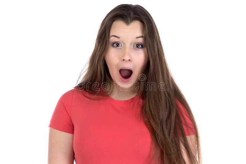 Image of Teenage Girl in Shock Stock Image - Image of advertisement ...