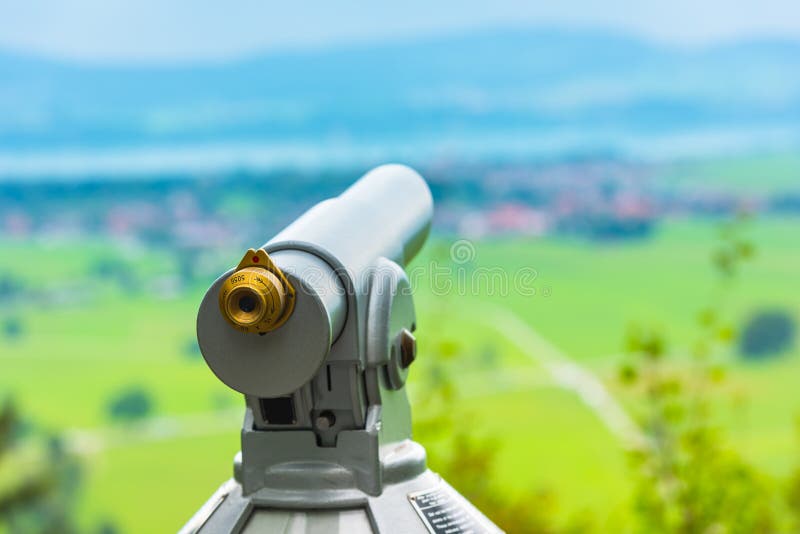 Image of a Telescope Overlooking for Rural Landscape Stock Image ...