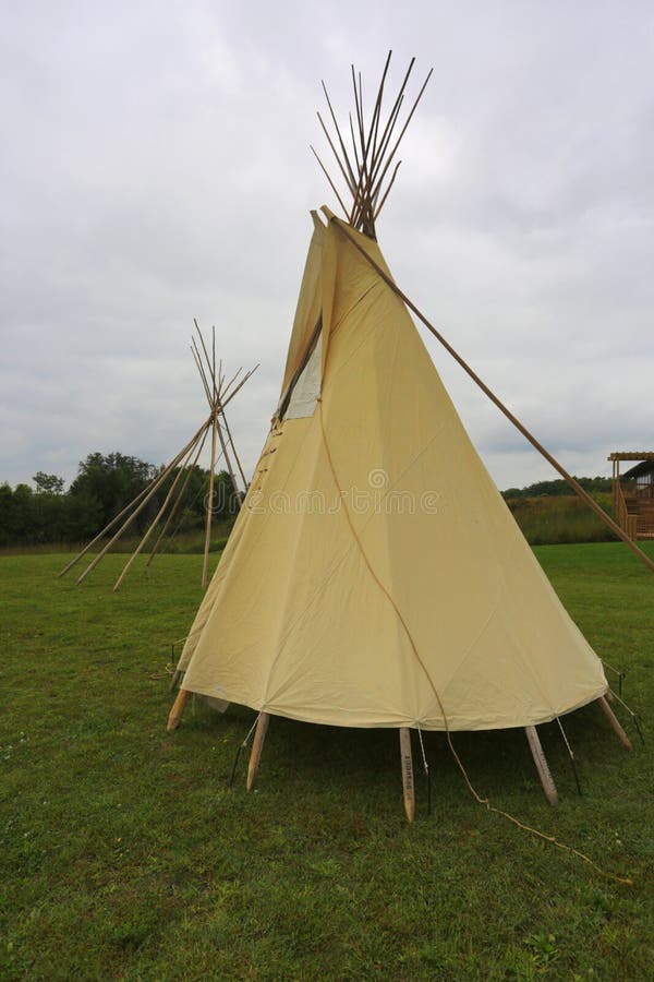 Replica of Tepee Used by Plains Indians Stock Image - Image of indian ...
