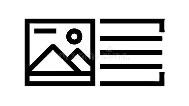 Image and Text Layout Icon, Content Arrangement and Document Design ...