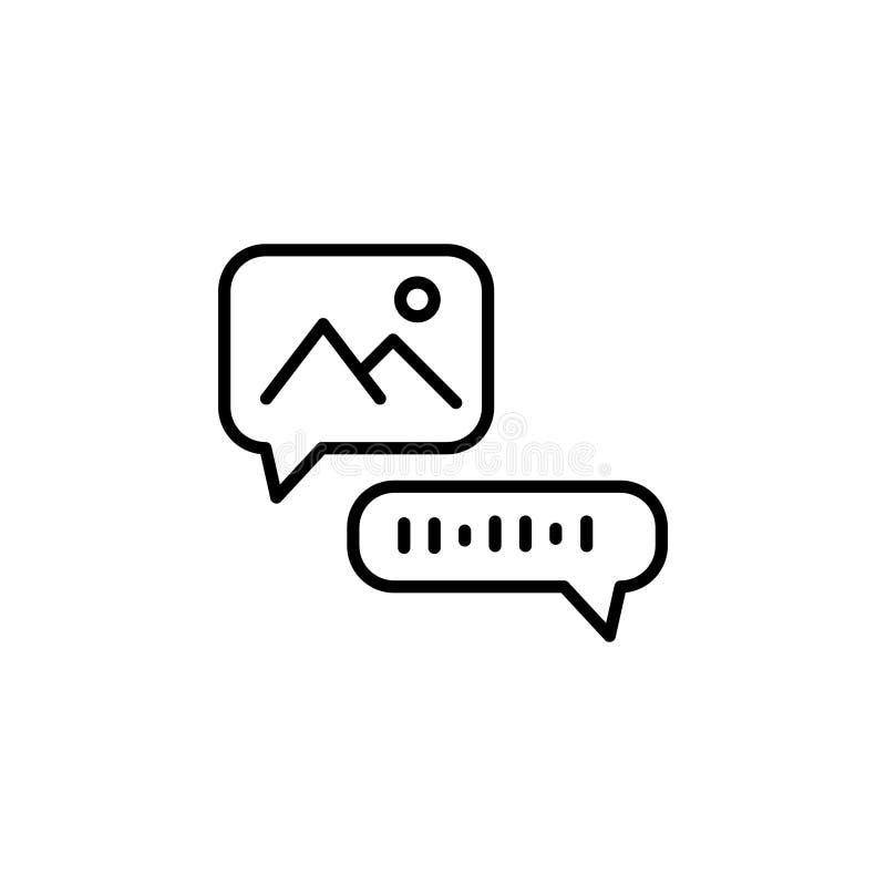 Image and Text Message Icon Stock Vector - Illustration of ringing ...