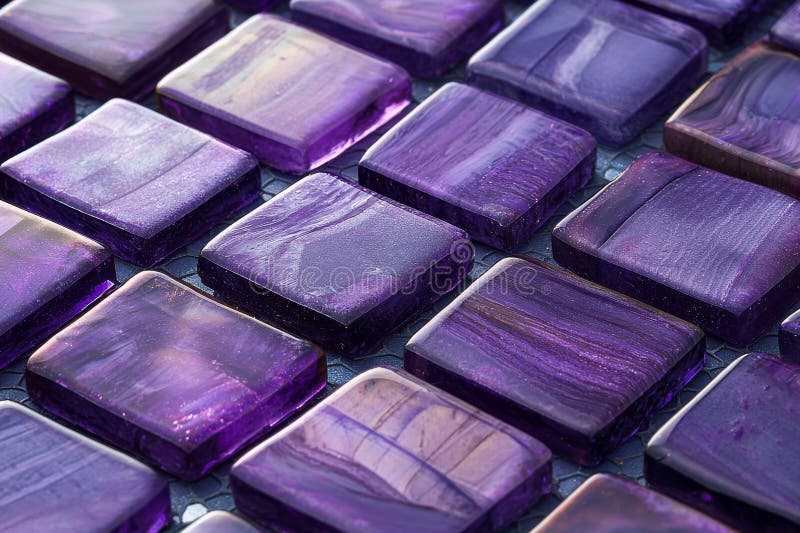 An Image of Textured Purple Mosaic Tiles Stock Illustration ...