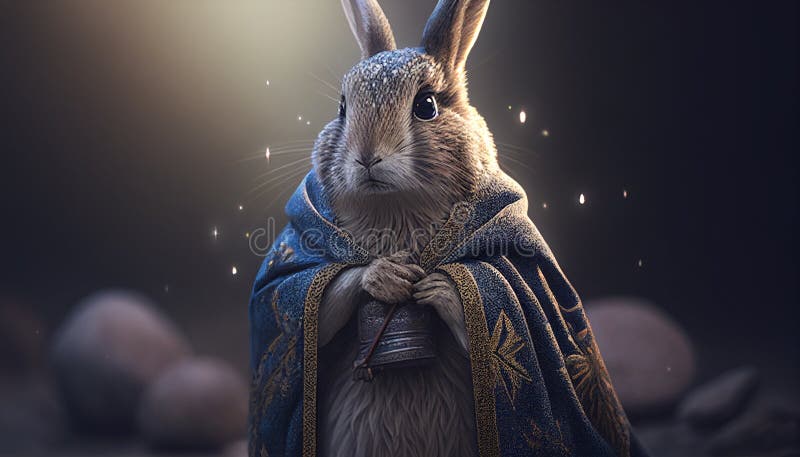 Image on the Theme of the World of Magic. Rabbit in the Role of a ...