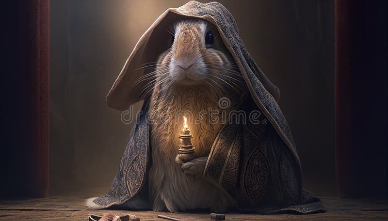 Image on the Theme of the World of Magic. Rabbit in the Role of a ...