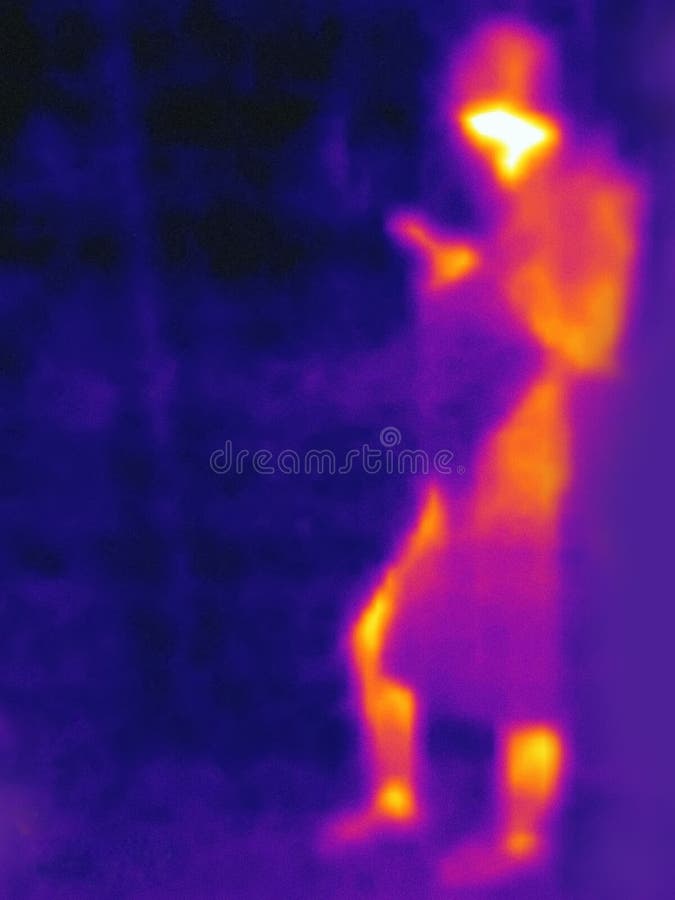 The Image from the Thermal Imager Device Stock Photo - Image of ...