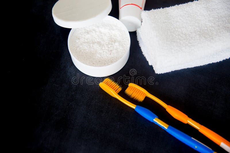 Brushing teeth things stock image. Image of home, brush - 104192839