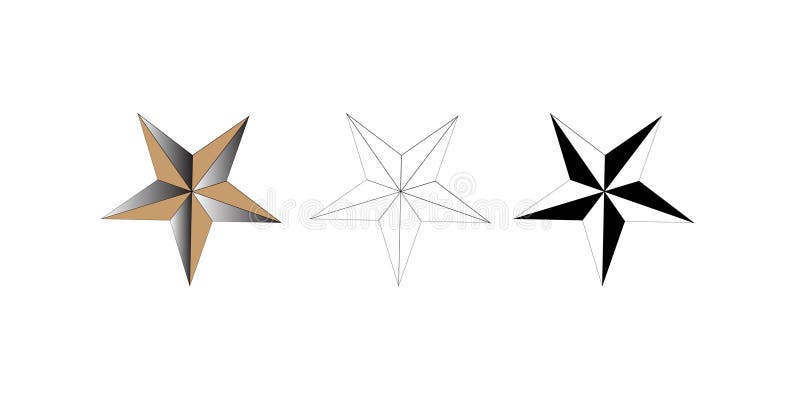 Artistic Representation of Three Geometric Stars in Different Styles ...