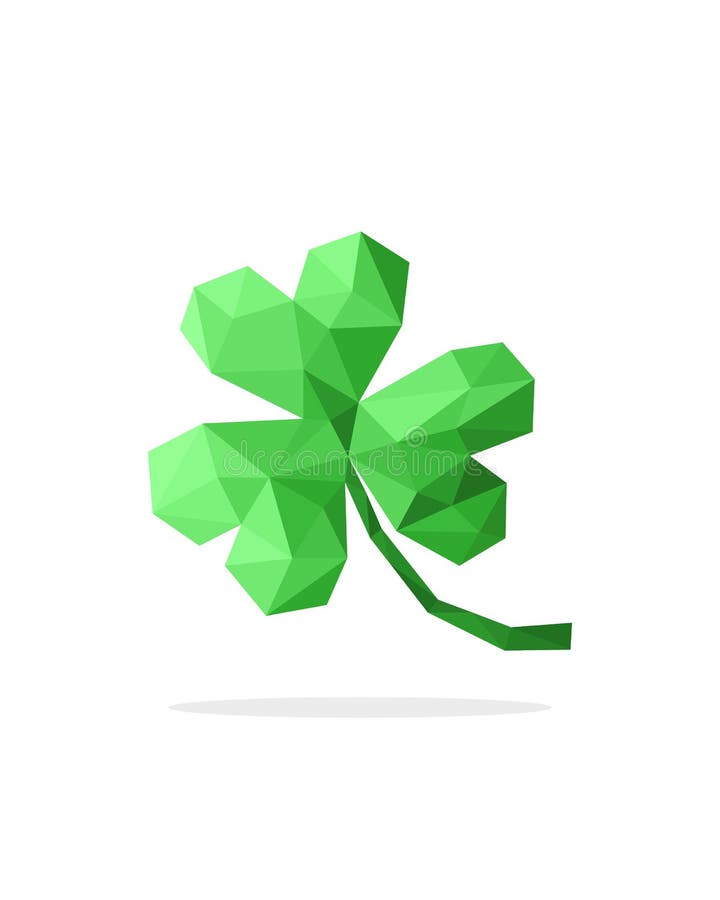 Image of Three Leaf Clover Polygonal Art. Vector Illustration Stock ...