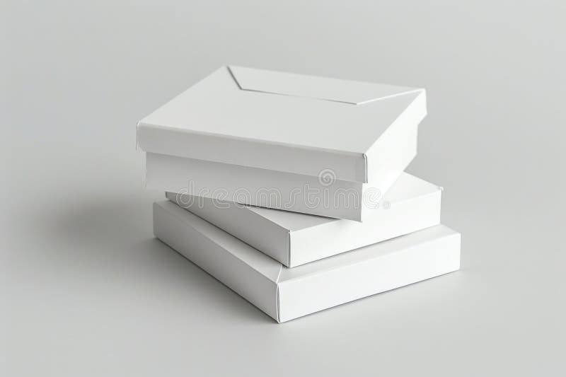 Image of Three White Boxes Stacked on Top of Each Other. Suitable for ...