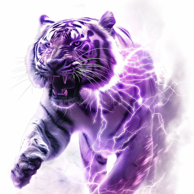 Tiger Isolated on White Background Stock Illustration - Illustration of ...