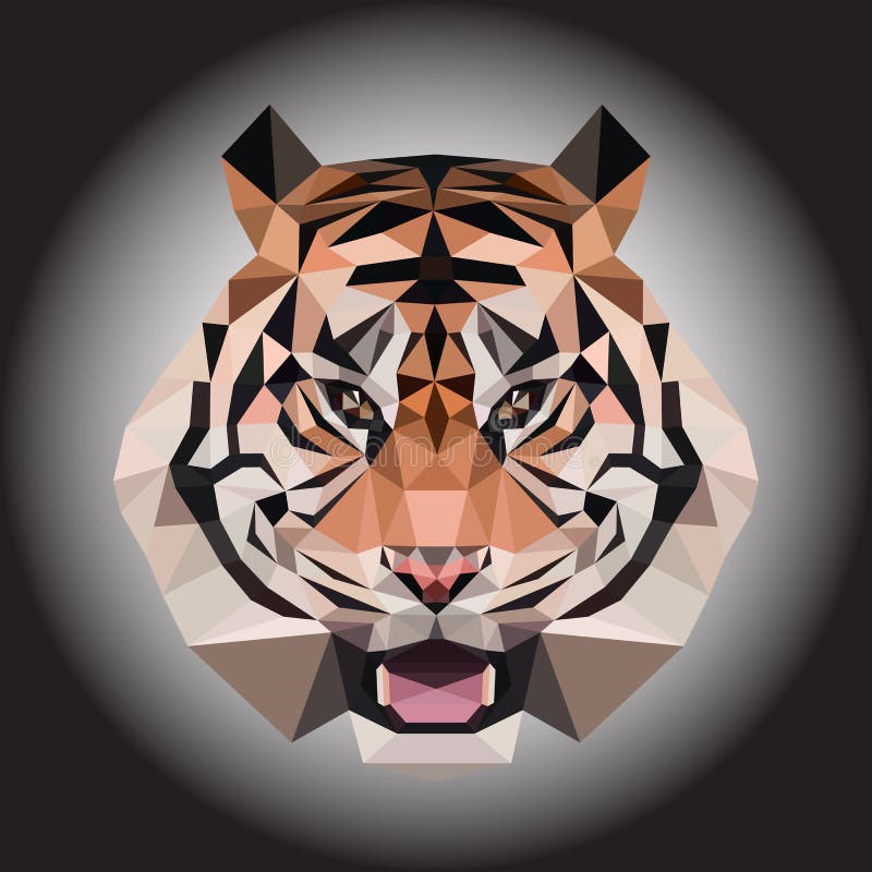 Image of Tiger Head. Vector Illustration Polygon Low Poly Stock Vector ...