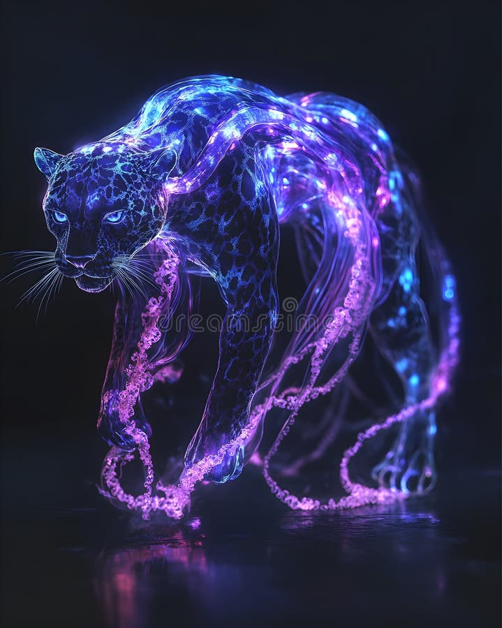 Image of a Tiger with a Shimmering Light Inside Stock Image - Image of ...