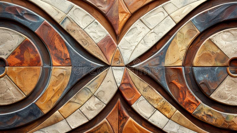 An Image of a Tile with a Geometric Relief Design Showcasing the ...