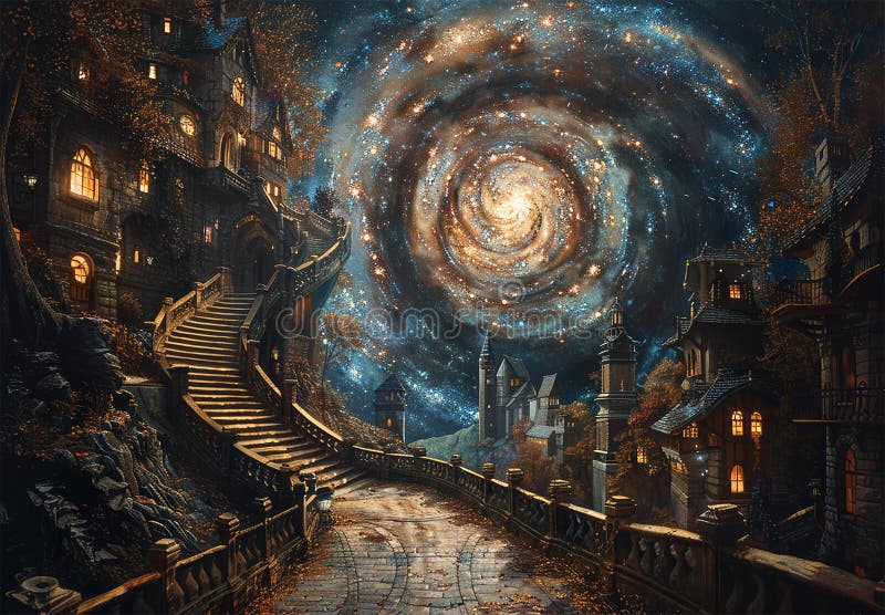 The Image of Time Machine Travel Theme Stock Illustration ...