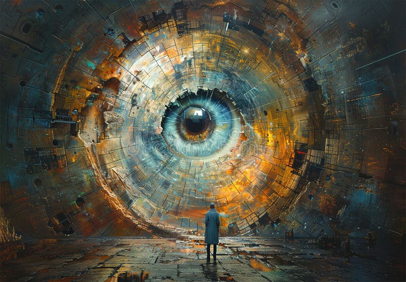 The Image of Time Machine Travel Theme Stock Illustration ...