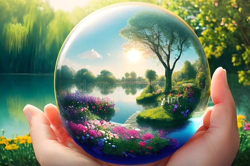 Image of a Tiny Beautiful Landscape Scene in Different Weather and ...