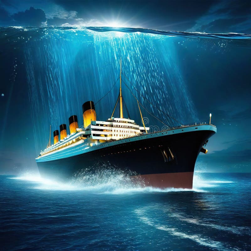 Titanic with the Concept of History in it Stock Vector - Illustration ...