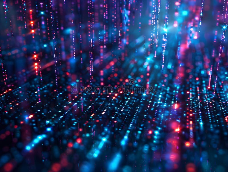 Abstract Encryption Algorithm Dance in Vibrant Colors and Patterns Stock Illustration ...