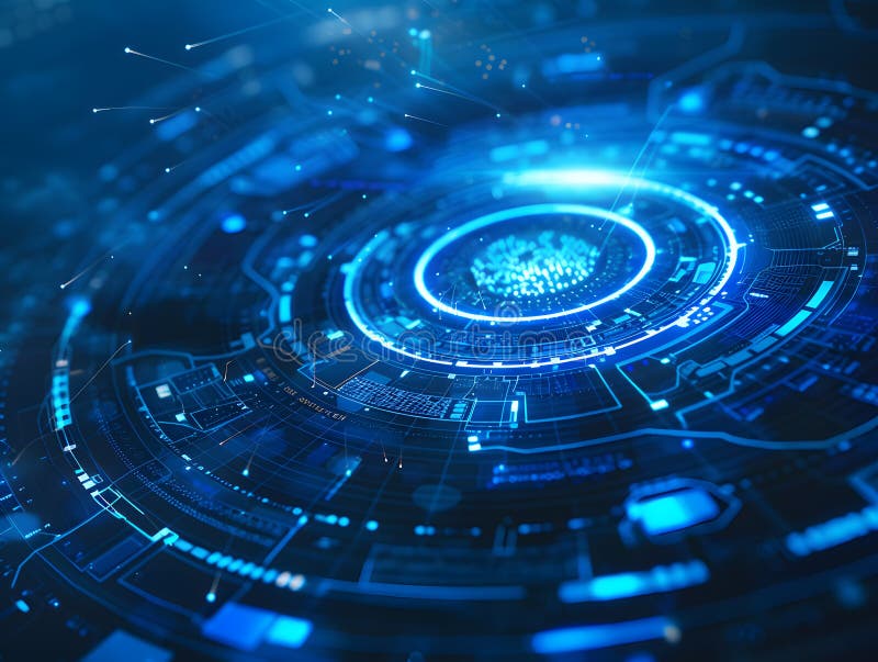 Abstract Futuristic Technological Convergence in Digital Art - Digital ...