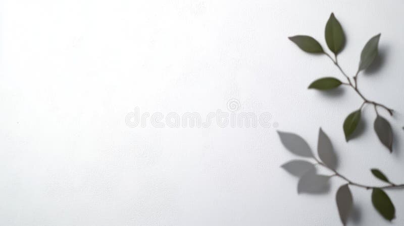 Abstract Nature Overlay: Blurred Shadows of Tree Branches on White ...
